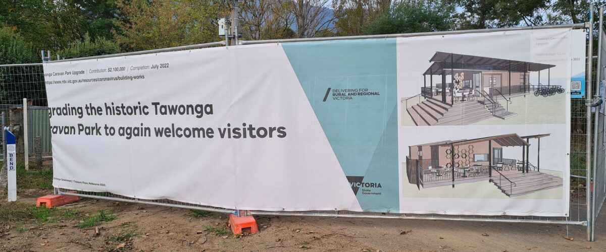 Tawonga Caravan Park Upgrade in progress | Tawonga - Heart of the High ...